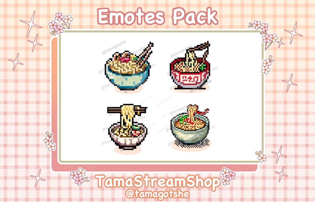 Ramen Noodle Emote Pack pixel Art - Etsy Australia