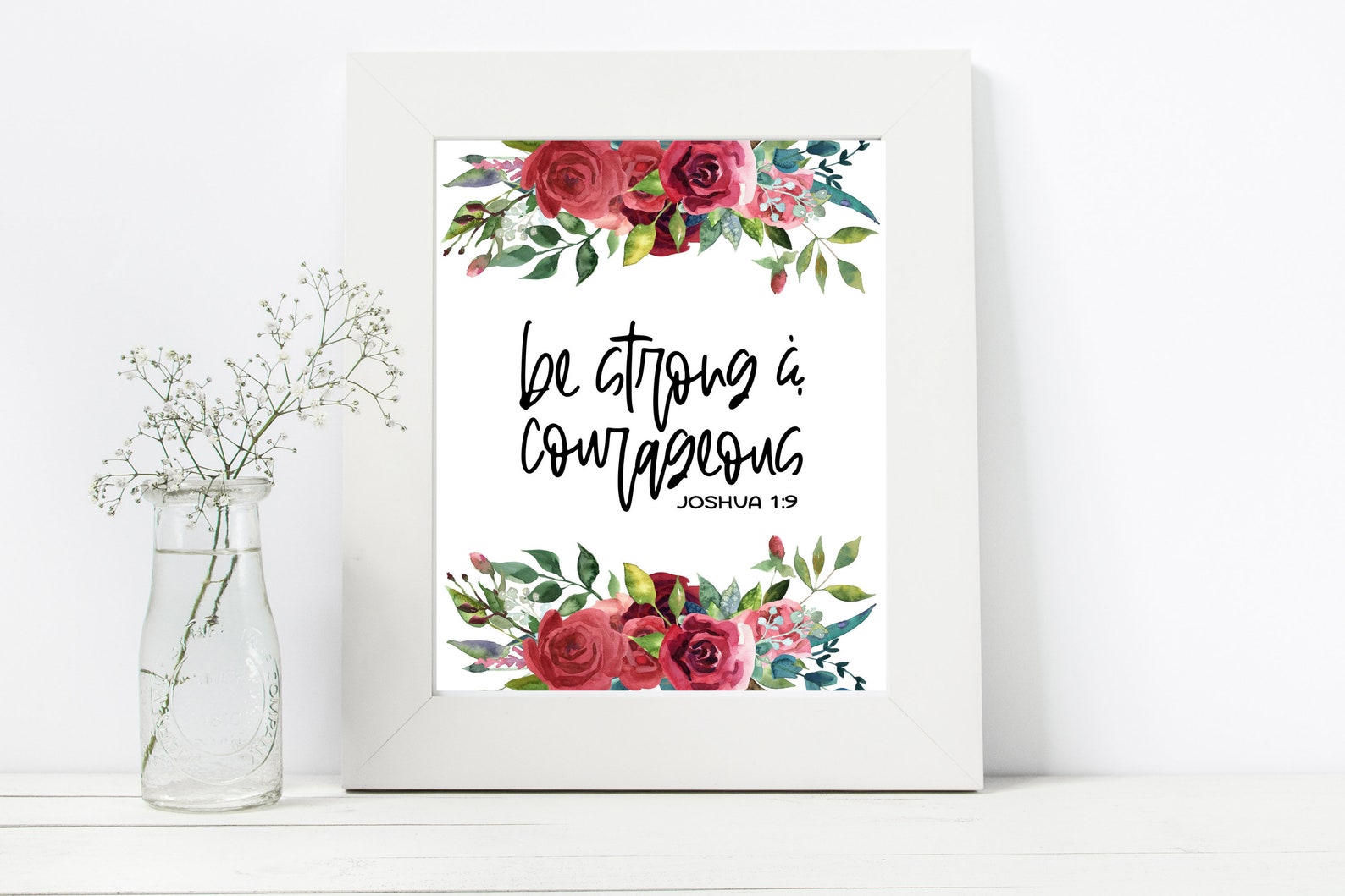 Be Strong and Courageous Printable, Scripture Printable, Scripture ...