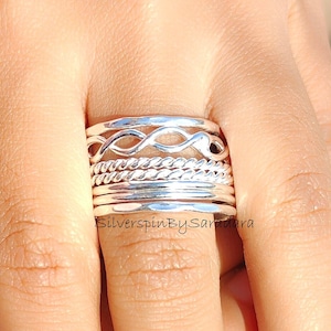 925 Sterling Silver Stackable Rings Stackable Ring Sets, Sterling Silver Rings, Stacking Ring ...
