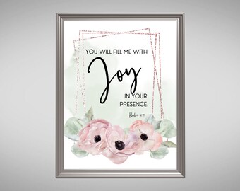 Psalm 16 Wall Art - Etsy