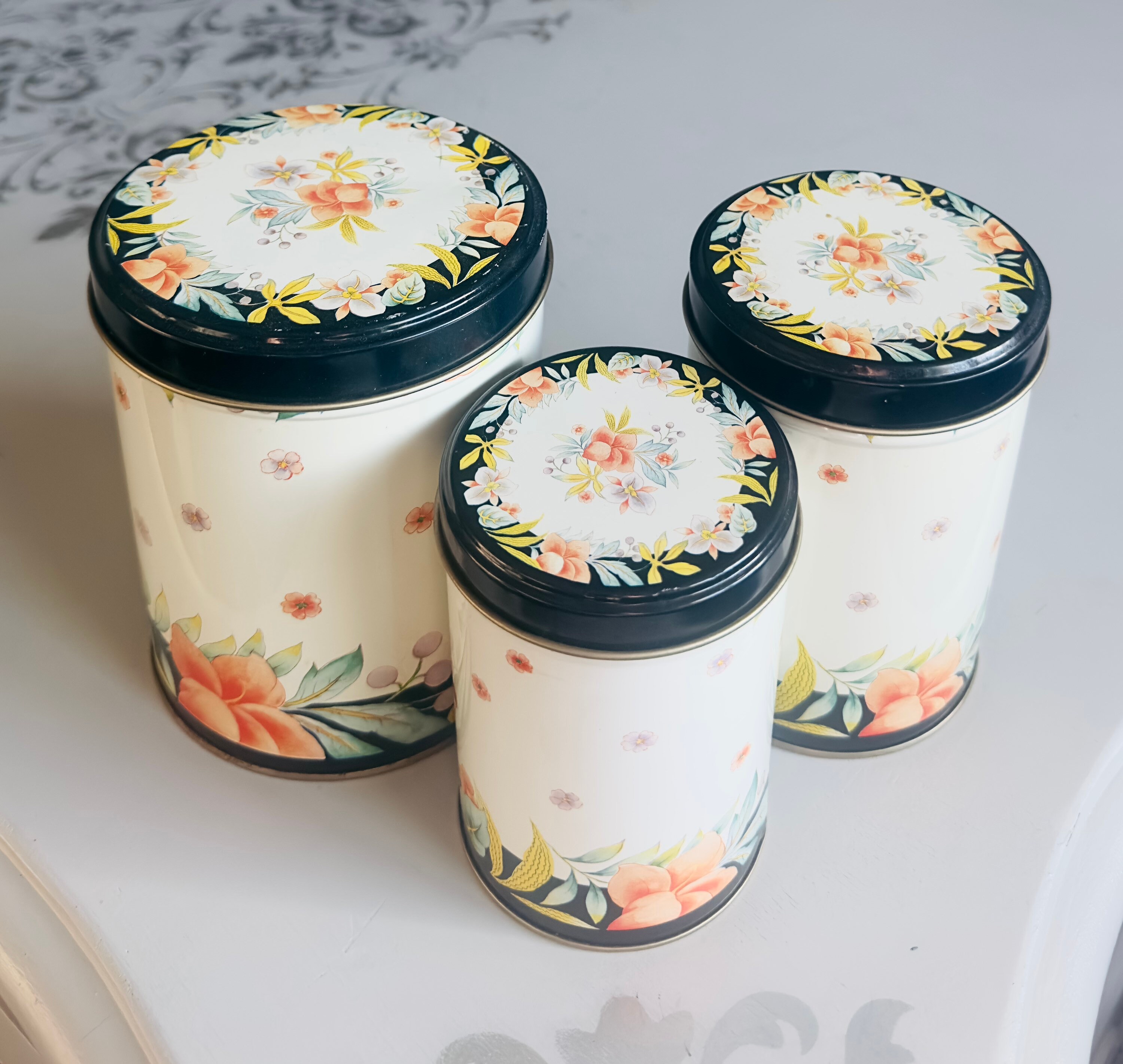 Vintage Kitchen Canister Set Mini Canister Set - Etsy