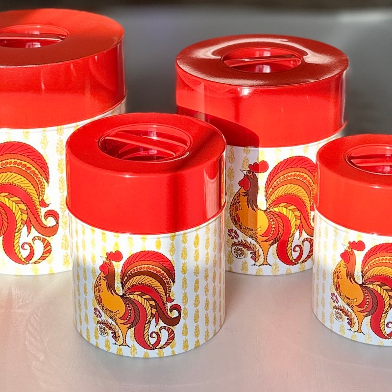 Rooster Canister Set - Etsy