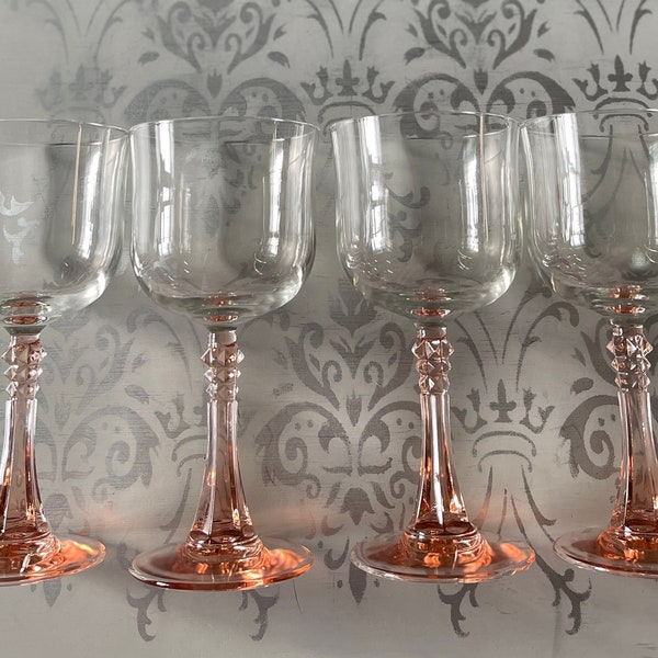 Pink Wine Glasses - Etsy