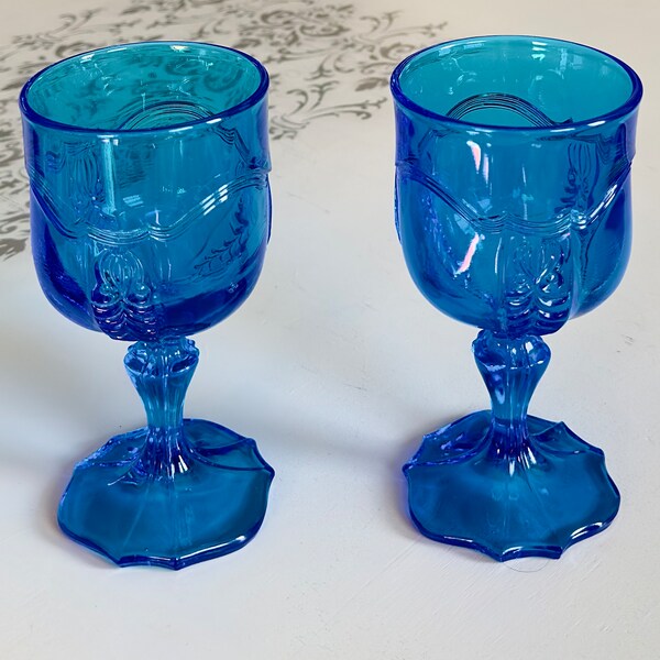 Goblets Vintage Blue - Etsy