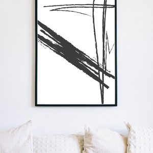 Abstract Black and White Poster, Set of 3, Printable Posters, Simple ...