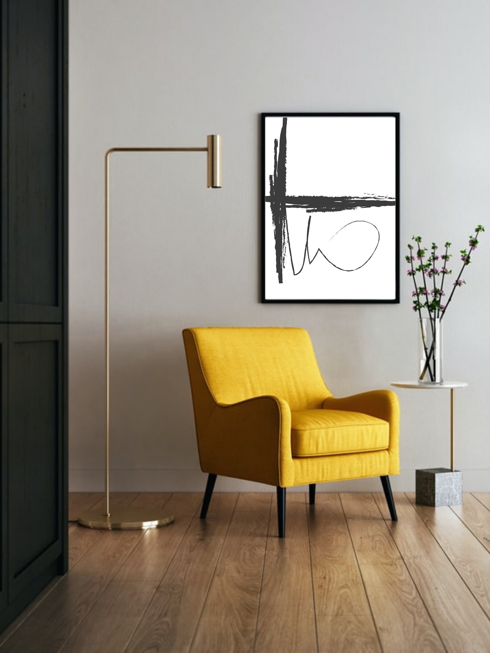 Abstract Black and White Poster Set of 3 Printable Posters - Etsy