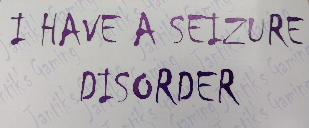 I Have a Seizure Disorder - Vinyl Decals for Awareness, Car Stickers ...