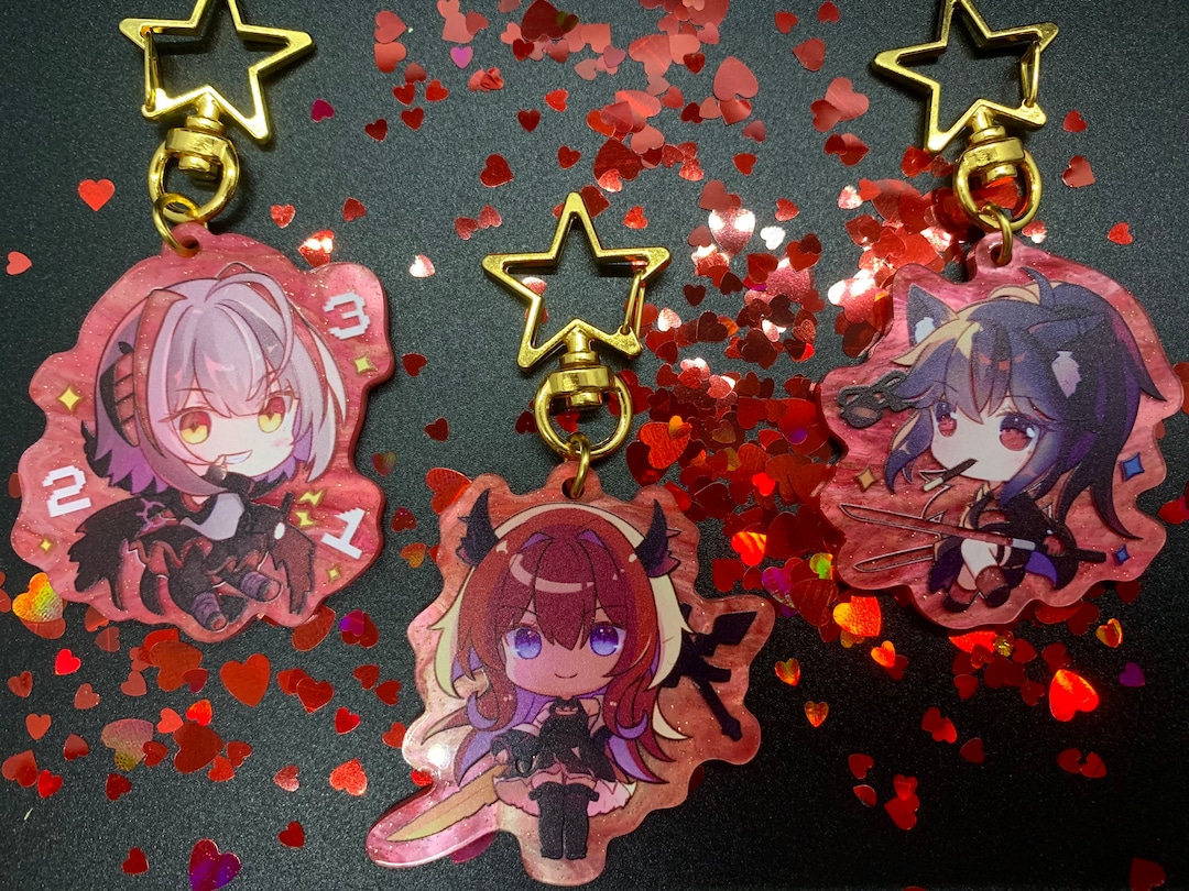 2" RED Arknights Keychains - Etsy