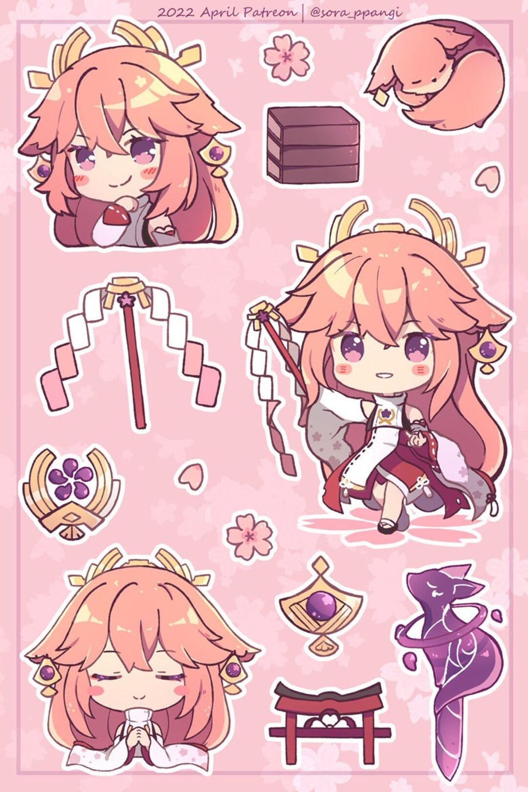 4x6 Yae Sticker Sheet - Etsy