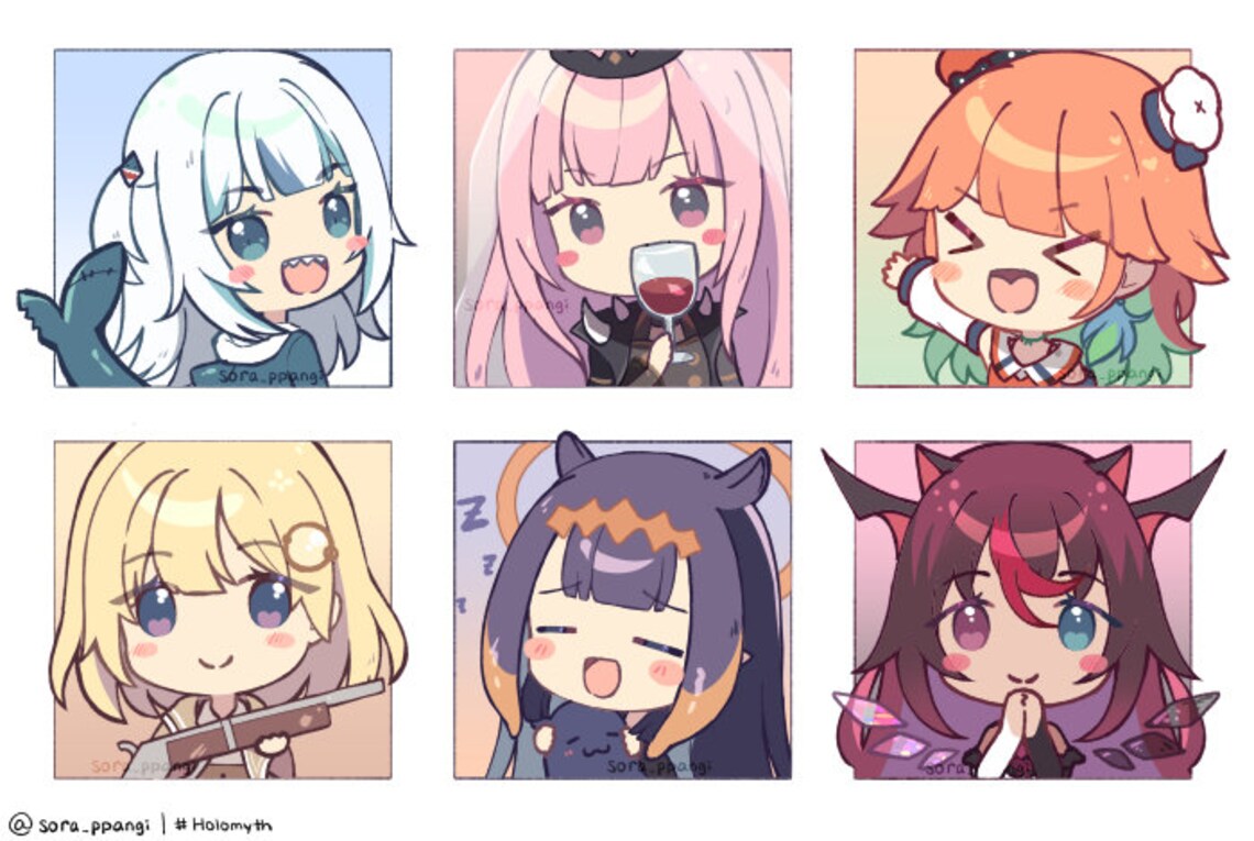 4x6 Hololive EN Sticker Sheet - Etsy