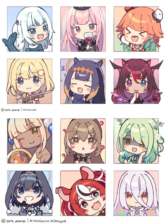 4x6 Hololive EN Sticker Sheet - Etsy