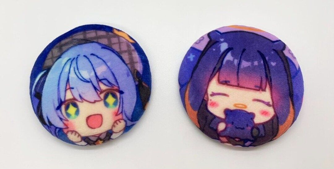 2.25" Suisei, Ina Squishy Button | Hololive - Etsy