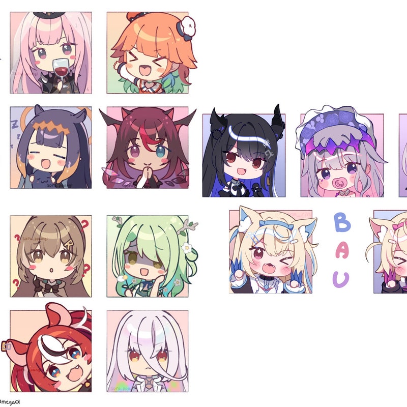 Hololive Chibi Stickers - Etsy UK