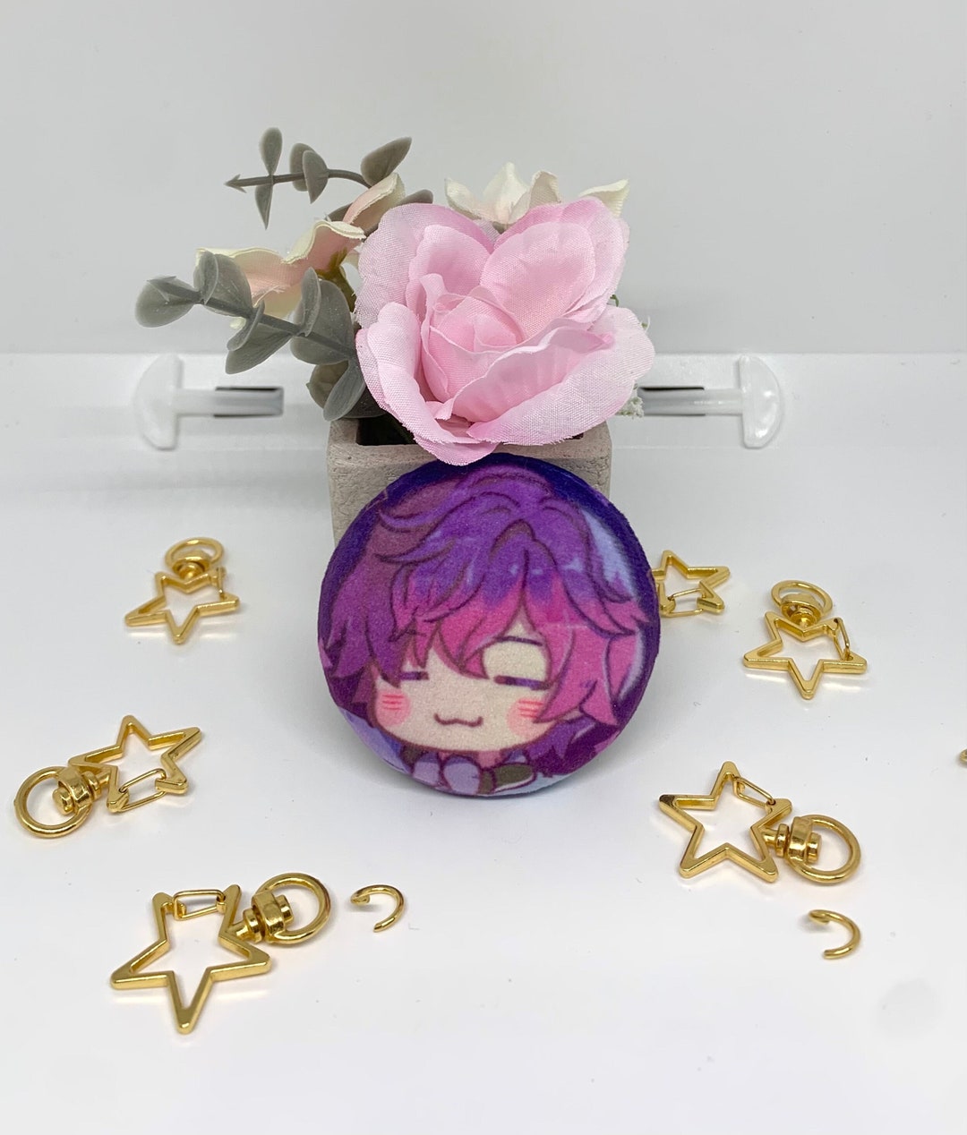 2.25" Uki Violeta Squishy Button | Nijisanji EN - Etsy