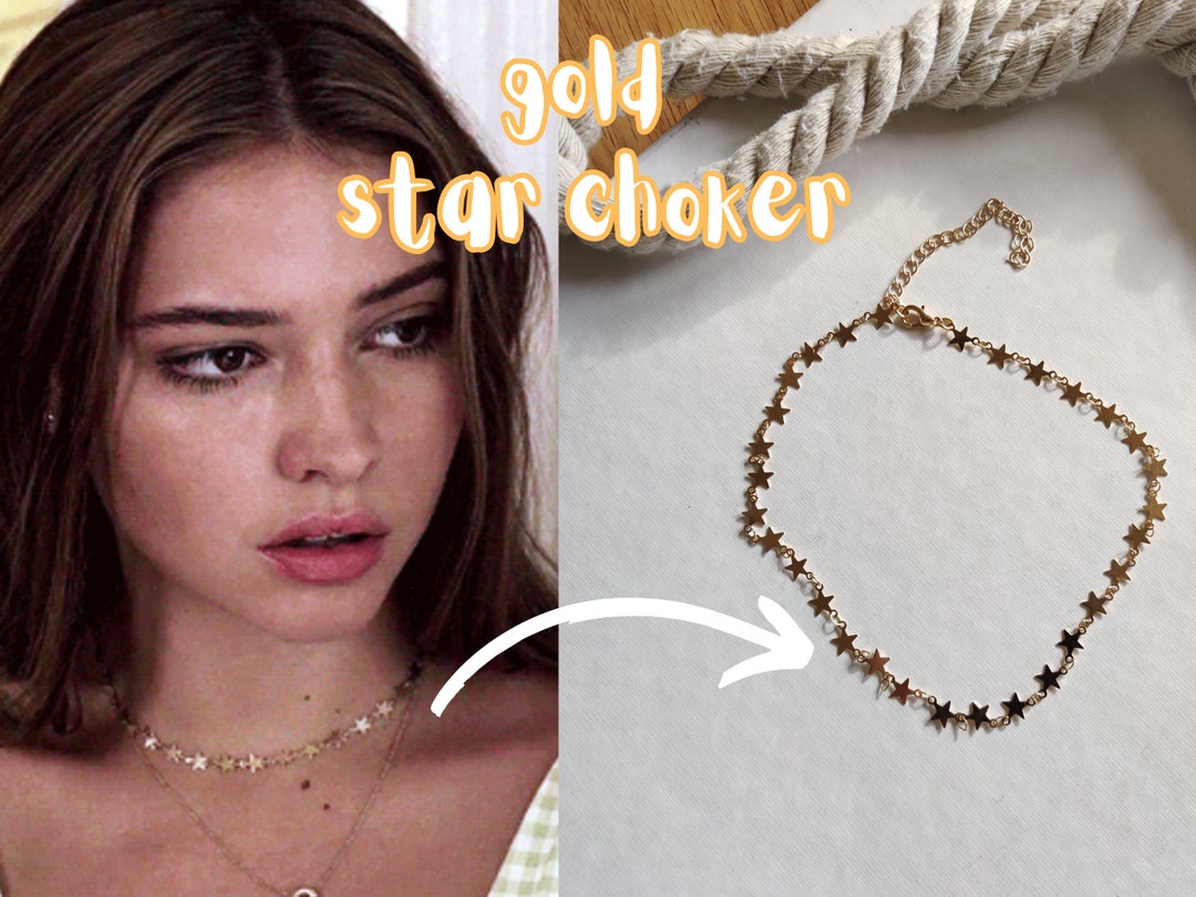 The Outer Banks Sarah Cameron Gold Star Choker Necklace OBX Maddy Necklace Inspired - Etsy UK
