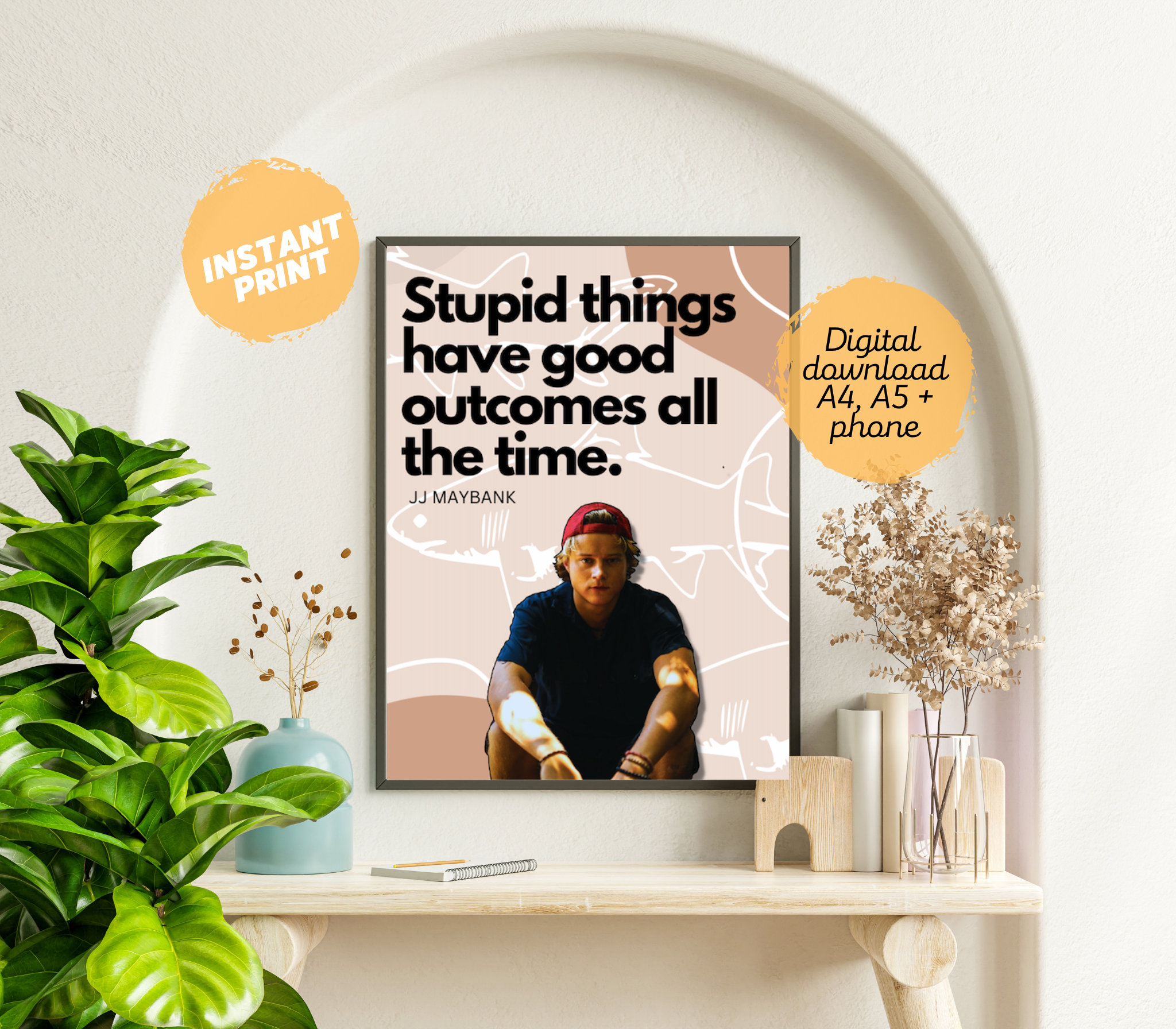 JJ Outer Banks Print, Poster, OBX Art, Wall Decor, Gift, Digital ...