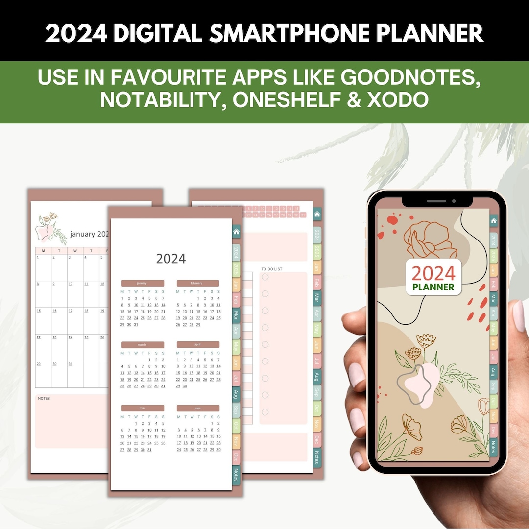 Digital Planner for Android, Digital Planner for Iphone, 2024 ...