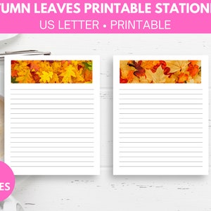Printable Autumn Stationery, Autumn Notepad, Printable Notes Page ...