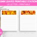 Printable Autumn Stationery, Autumn Notepad, Printable Notes Page ...