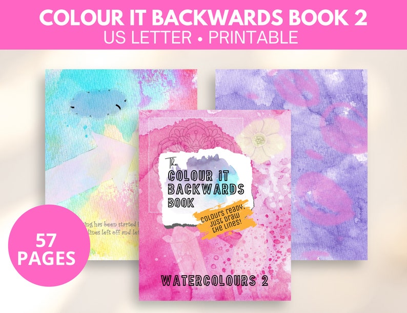 Tracing Books Digital Download Reverse Coloring Books for - Etsy