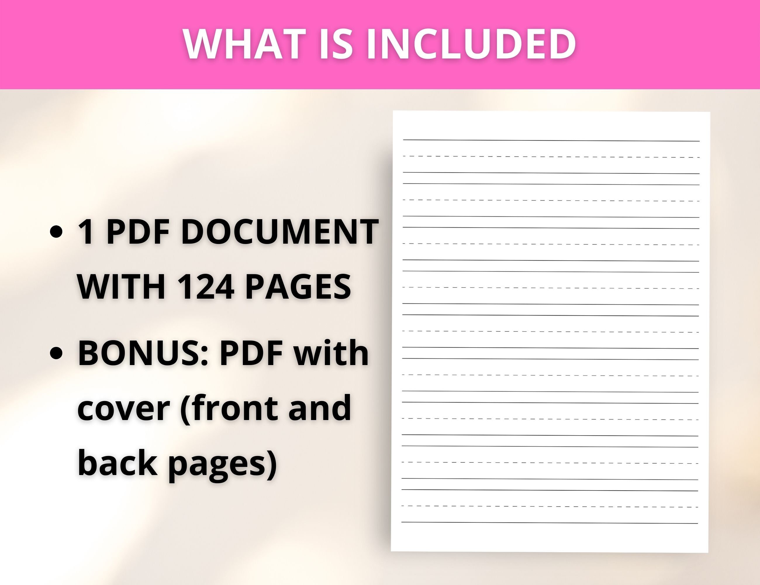 Handwriting Practice Workbook, Handwriting Practice Sheets Printable ...