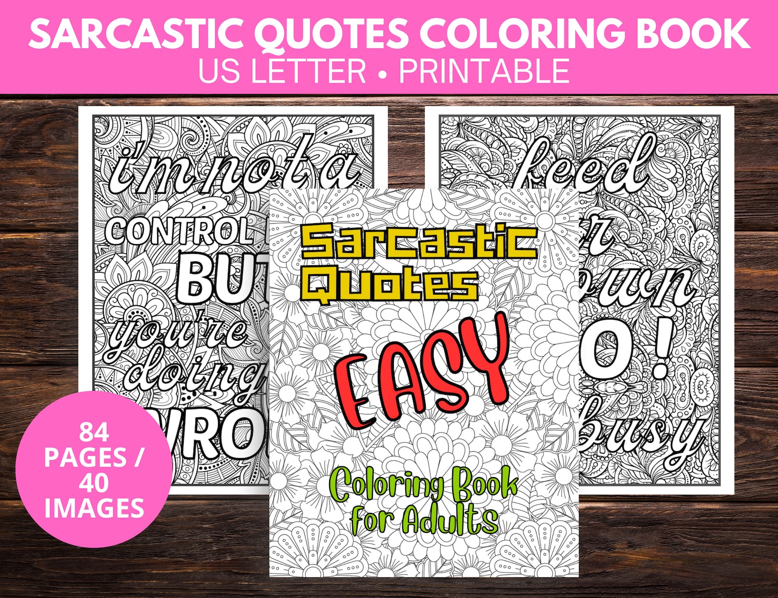 Sarcastic Coloring Pages Sarcasm Quotes Coloring Pages for - Etsy