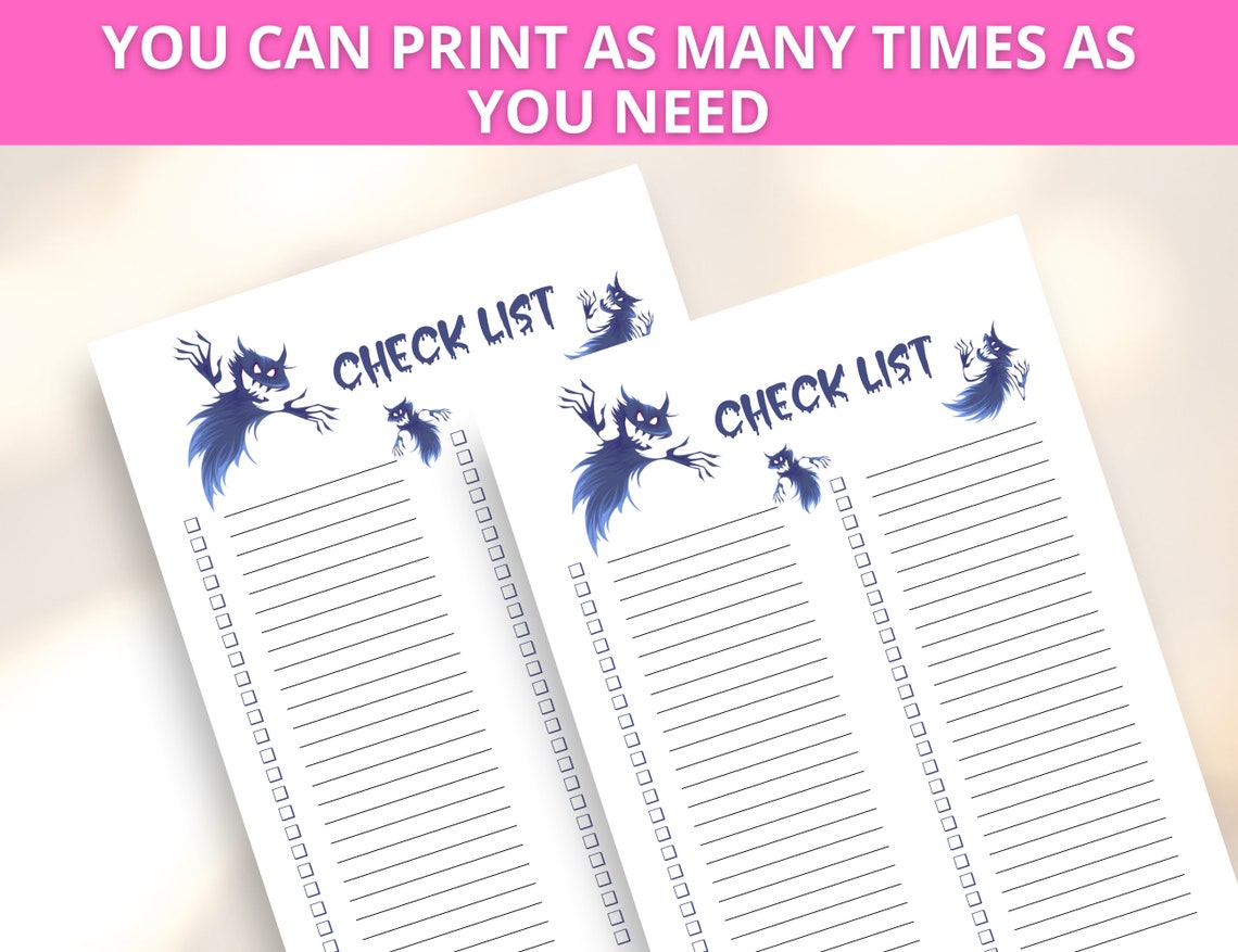 Halloween to Do List Printable Halloween Checklist Checklist - Etsy