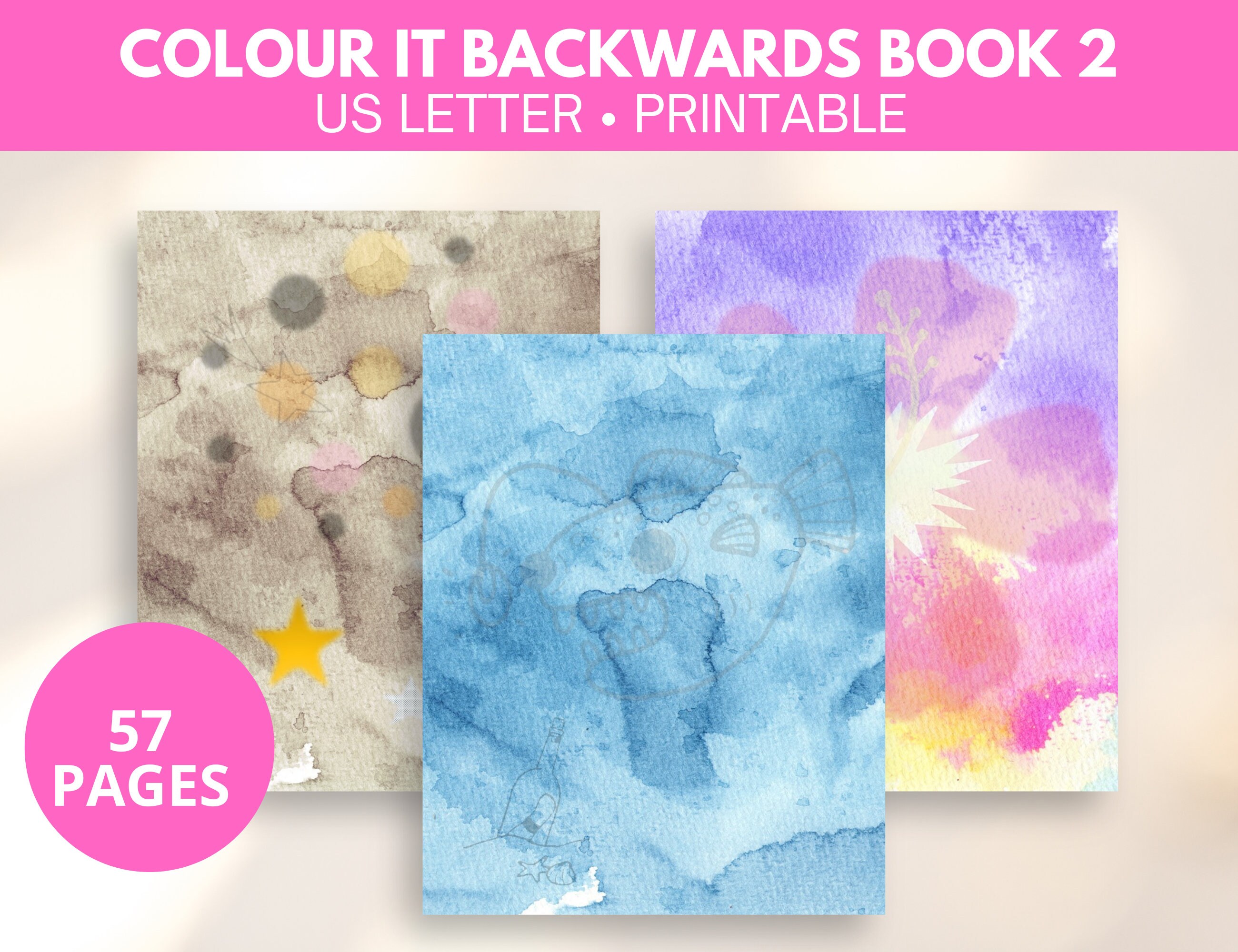Tracing Books Digital Download Reverse Coloring Books for - Etsy