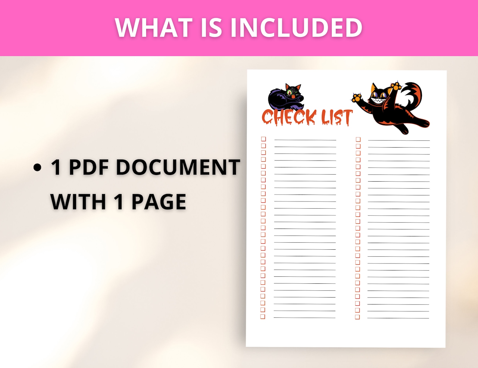 Printable Blank Checklist Planner, Halloween Checklist, Halloween to Do ...