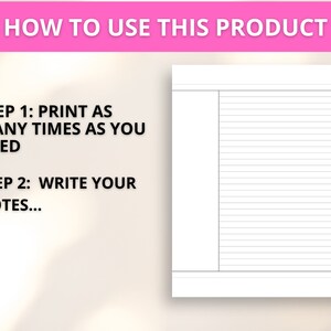 Plain Cornell Notes Printable, Cornell Notes Notebook, Cornell Notes ...