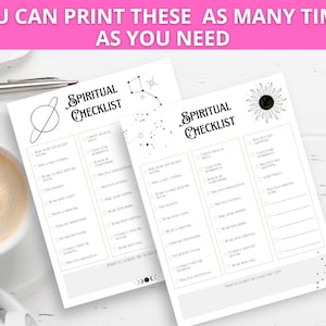 Spiritual Checklist, Spiritual Planner, Witch Printable, Spiritual ...