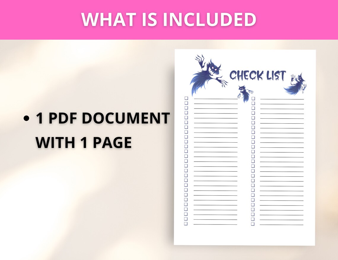 Halloween to Do List Printable Halloween Checklist Checklist - Etsy