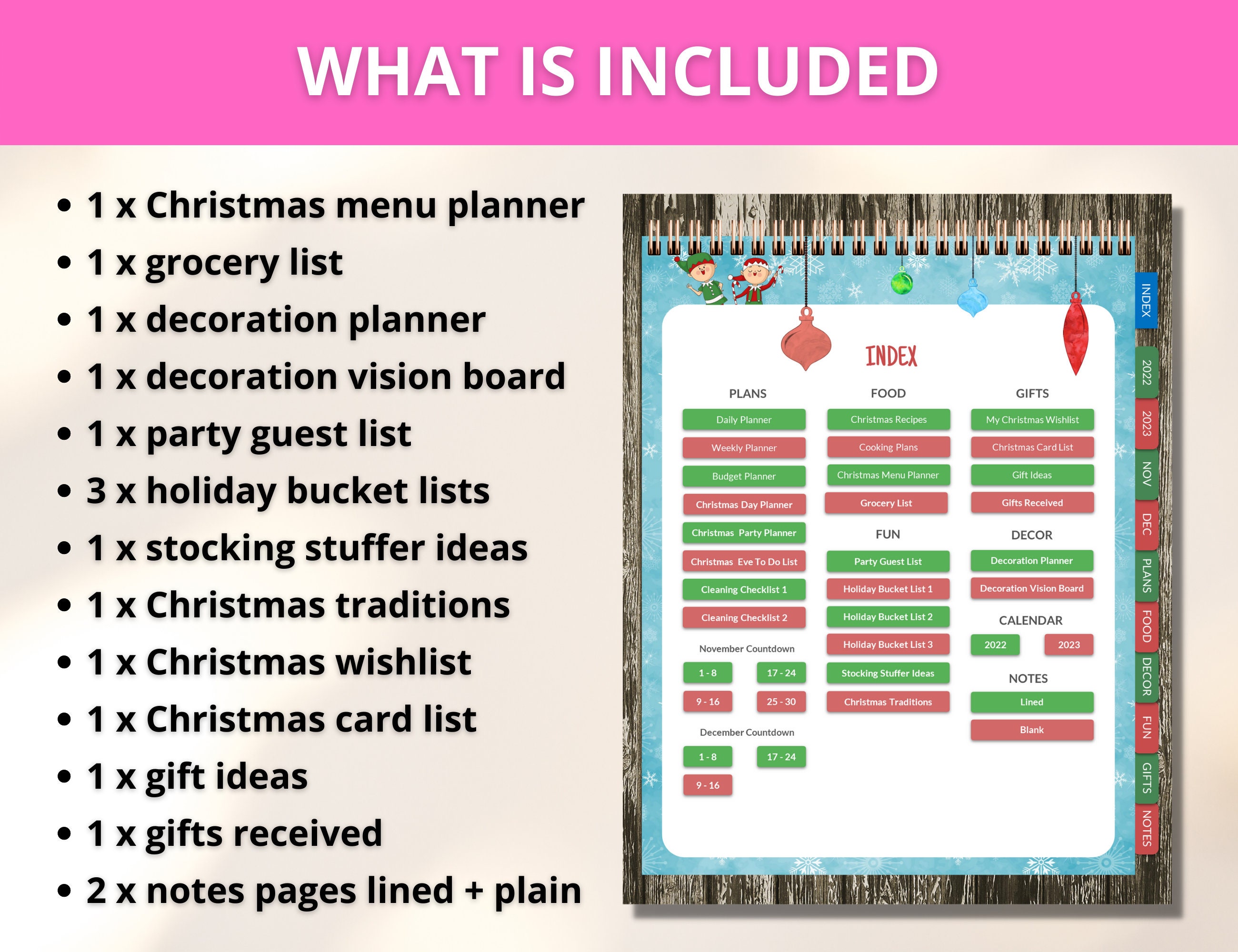 Digital Christmas Planner Goodnotes Christmas Planner - Etsy