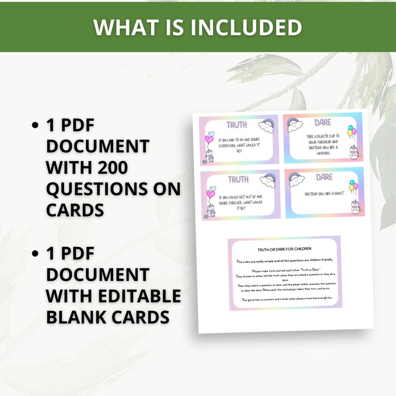 Truth or Dare Kids, Truth or Dare Printable, Truth or Dare Cards, Truth ...