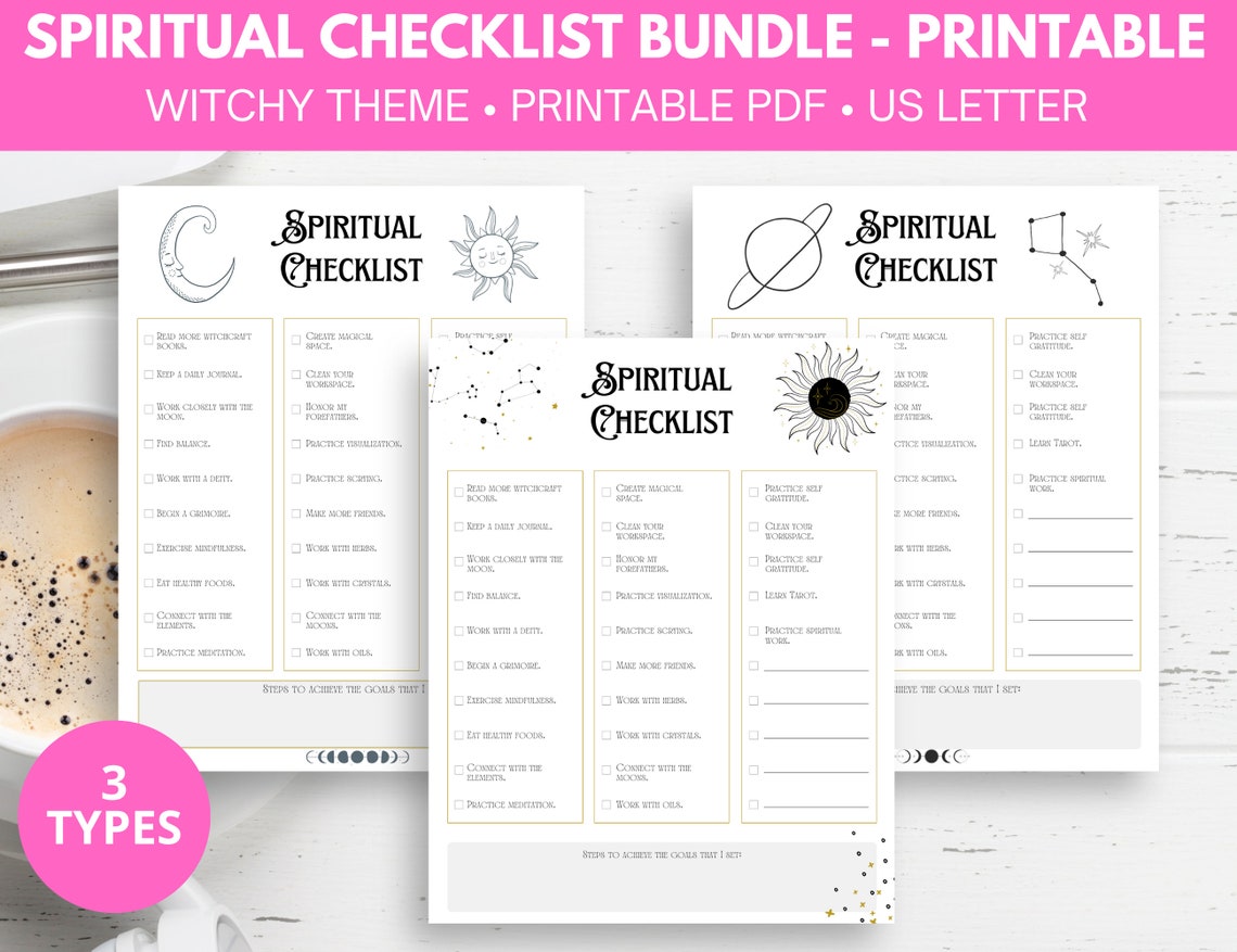 Spiritual Checklist, Spiritual Planner, Witch Printable, Spiritual ...