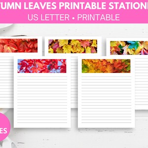 Printable Autumn Stationery, Autumn Notepad, Printable Notes Page ...