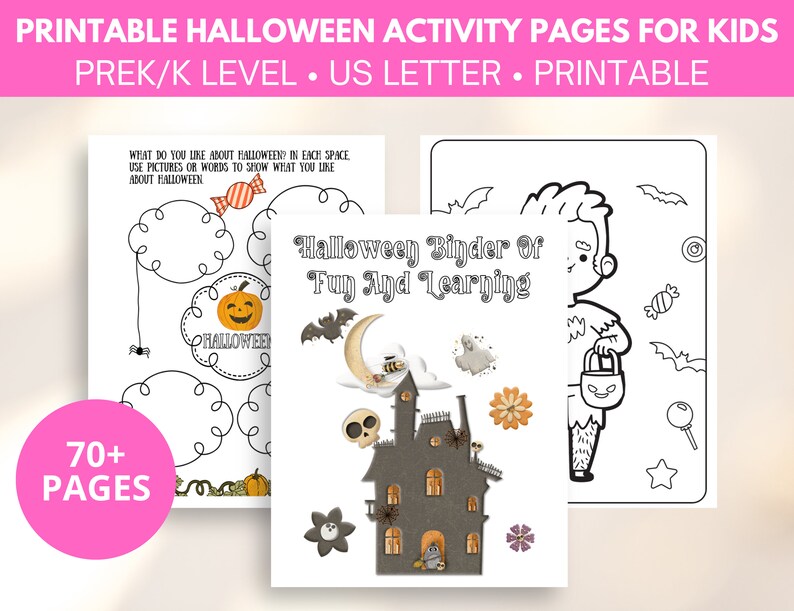 Printable Halloween Activity Pages for Kids, Halloween Activity Sheets ...
