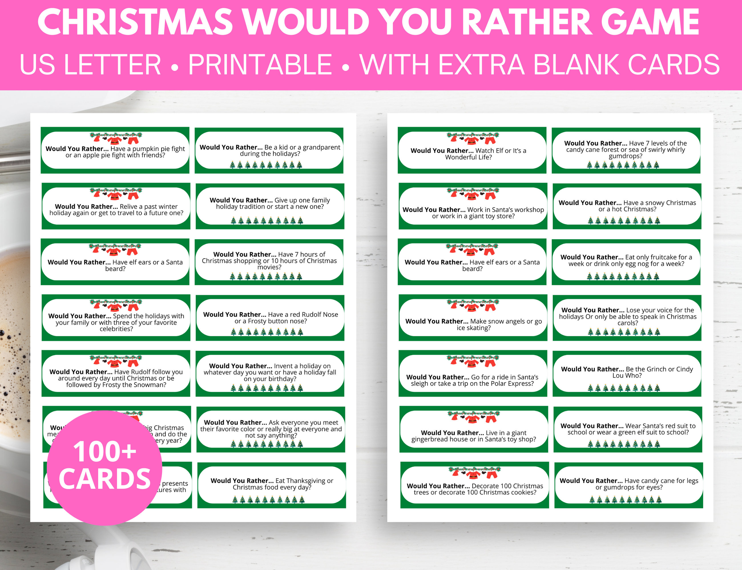 Christmas Would You Rather Game, Would You Rather Adult, Would You ...
