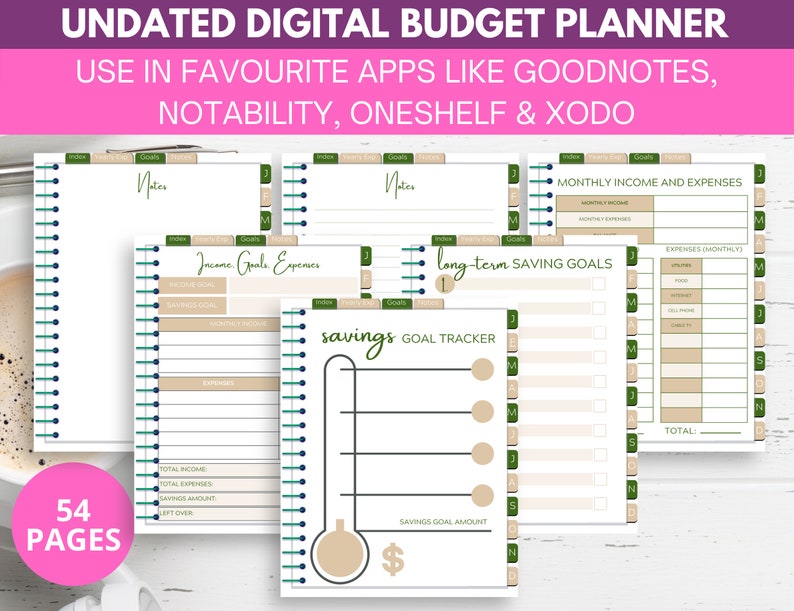 Digital Budget Planner for Goodnotes, Digital Budget Planner for Ipad ...