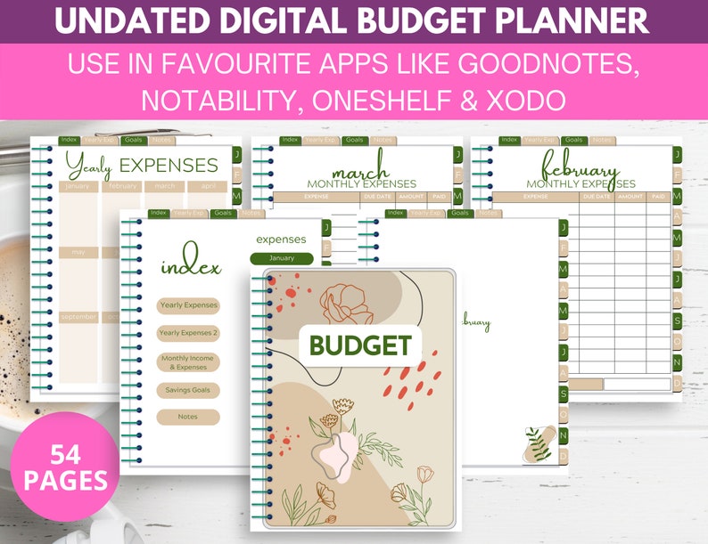 Digital Budget Planner for Goodnotes, Digital Budget Planner for Ipad ...