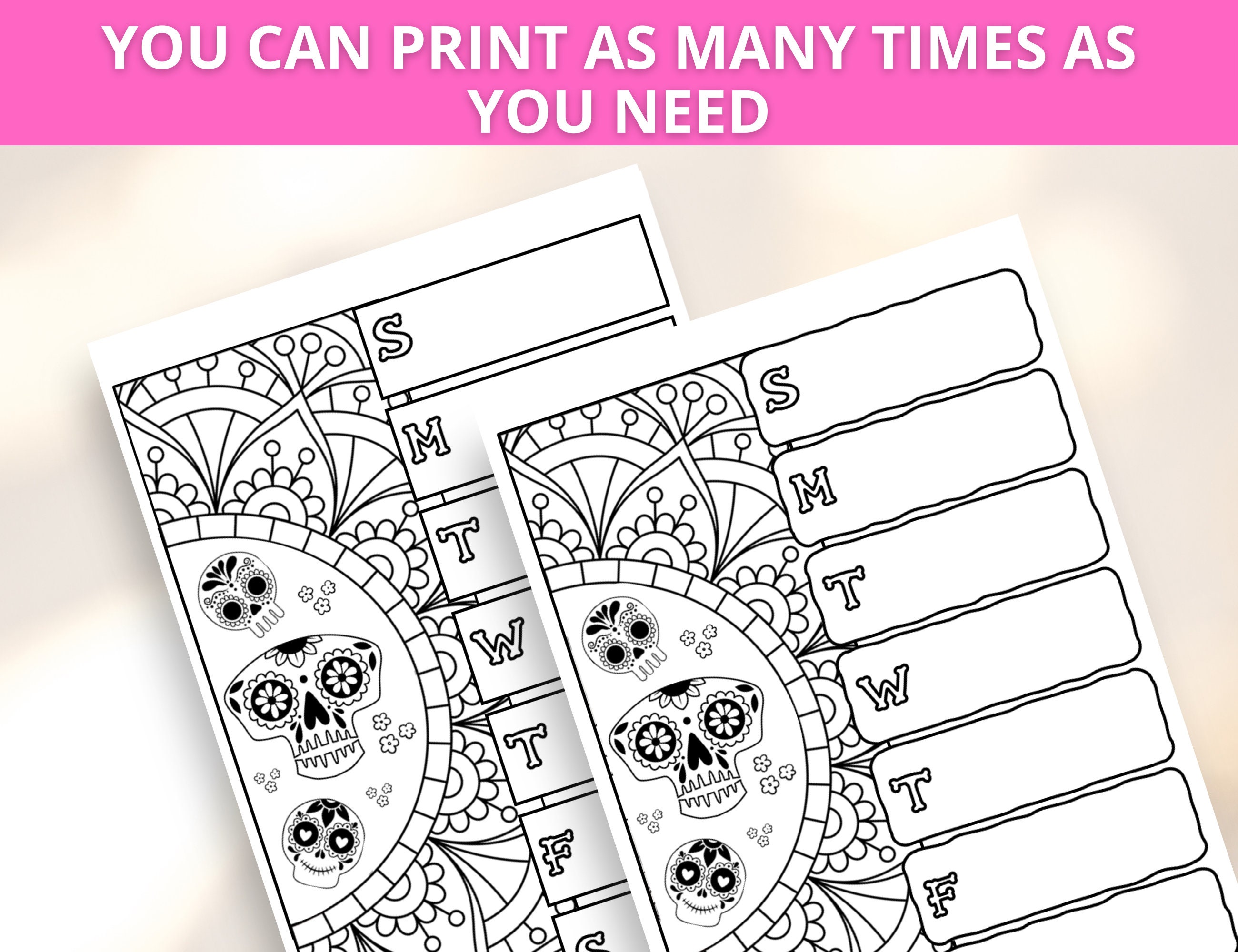 Dia De Los Muertos Planner Page, Dia De Los Muertos Printable, Planner ...