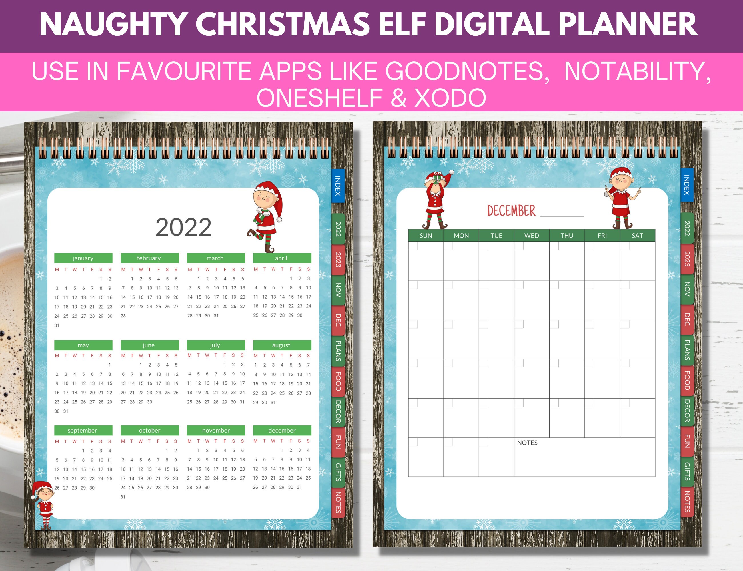 Digital Christmas Planner Goodnotes Christmas Planner - Etsy