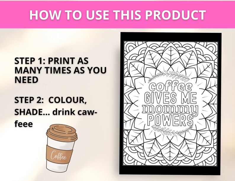 Coffee Coloring Pages for Adults Printable, Coffee Quotes Coloring ...