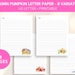 Autumn Letter Paper, Printable Letter Paper, Floral Stationery Paper ...