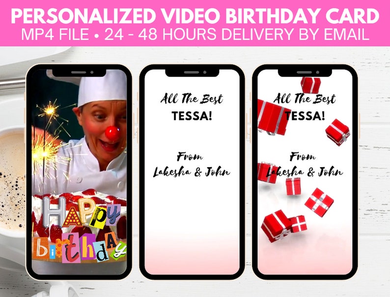 Video Birthday Card, Birthday Video Card, Happy Birthday Card, Happy ...