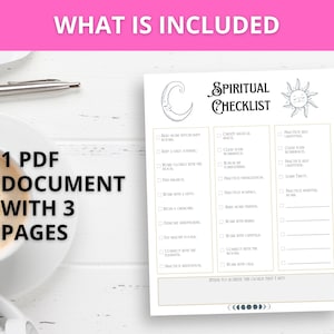 Spiritual Checklist, Spiritual Planner, Witch Printable, Spiritual ...