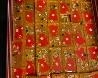 Christmas Dominoe Set. Deluxe Dominoes. Resin Dominoes. Board Games ...