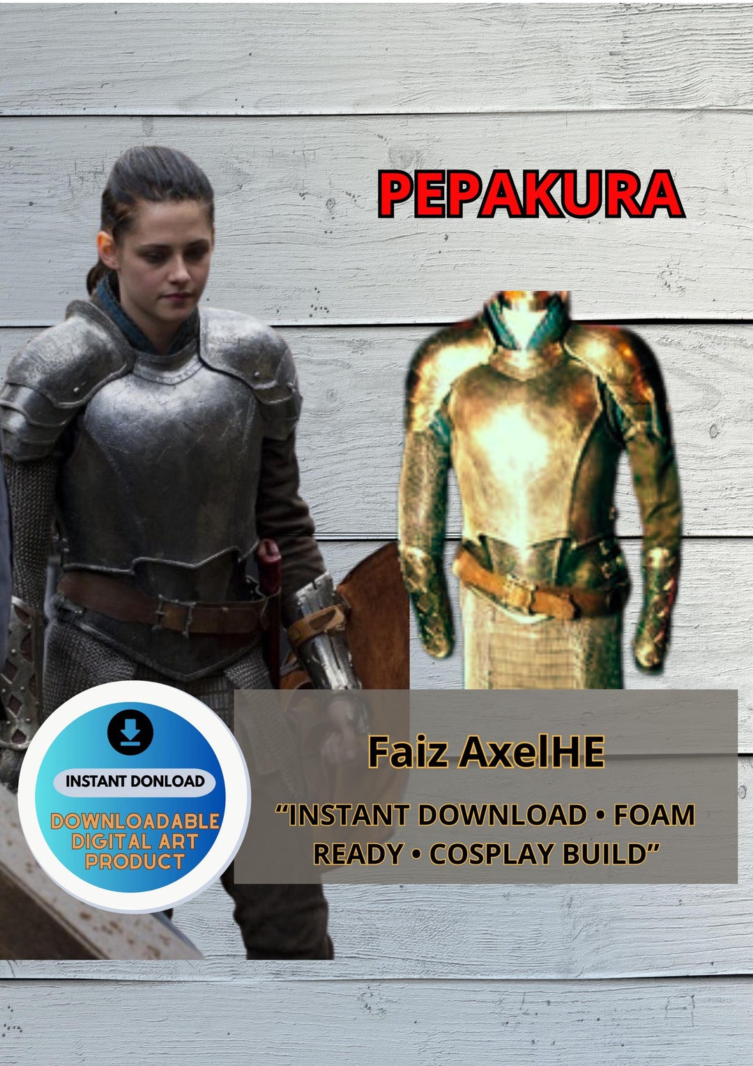 Snow White Armor Pepakura Template – Foam Cosplay Pattern (digital ...
