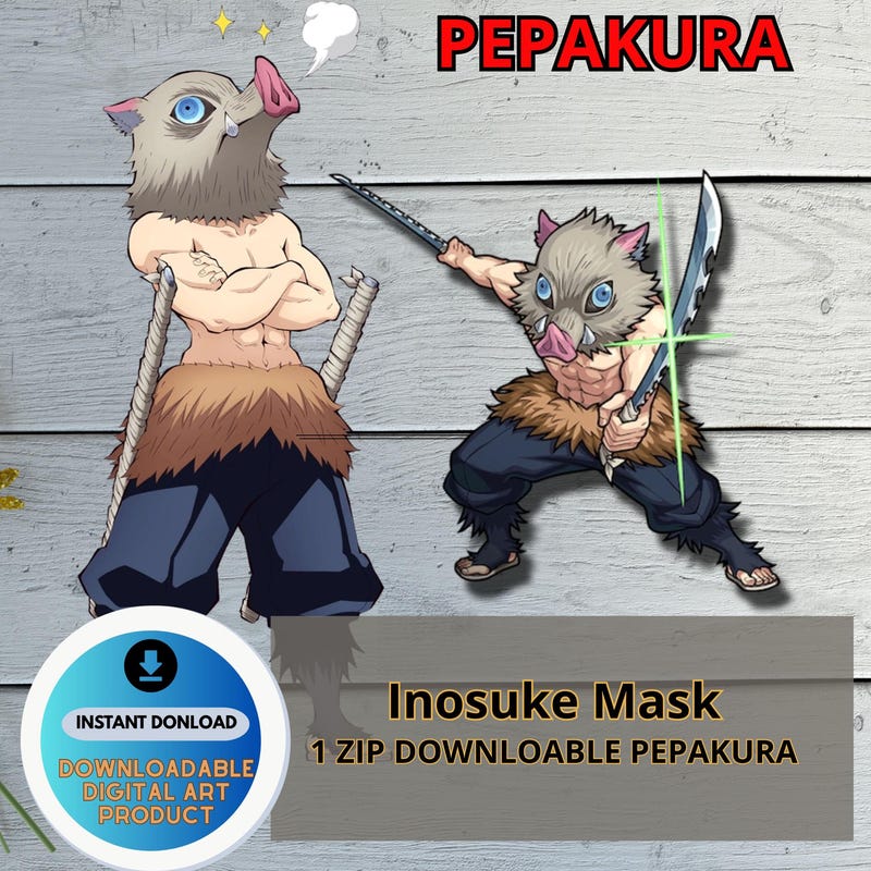 Inosuke Mask - Etsy