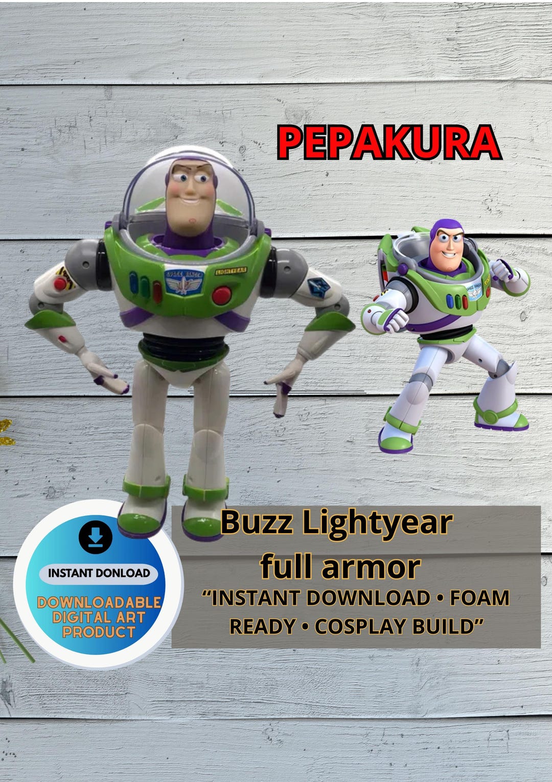 Buzz Lightyear Full Armor Cosplay | Pepakura PDO Template (digital ...